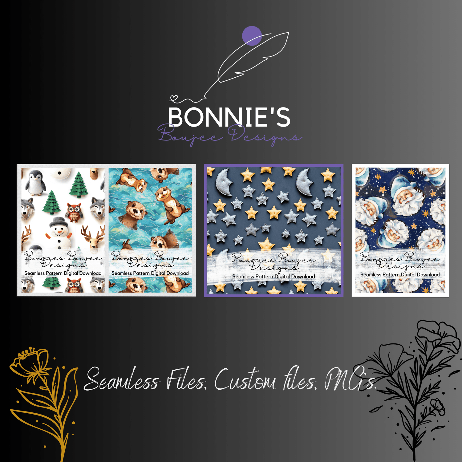 Seamless Files | Seamless Design Files - Bonnies Boujee Designs – Bonnie's Boujee Designs